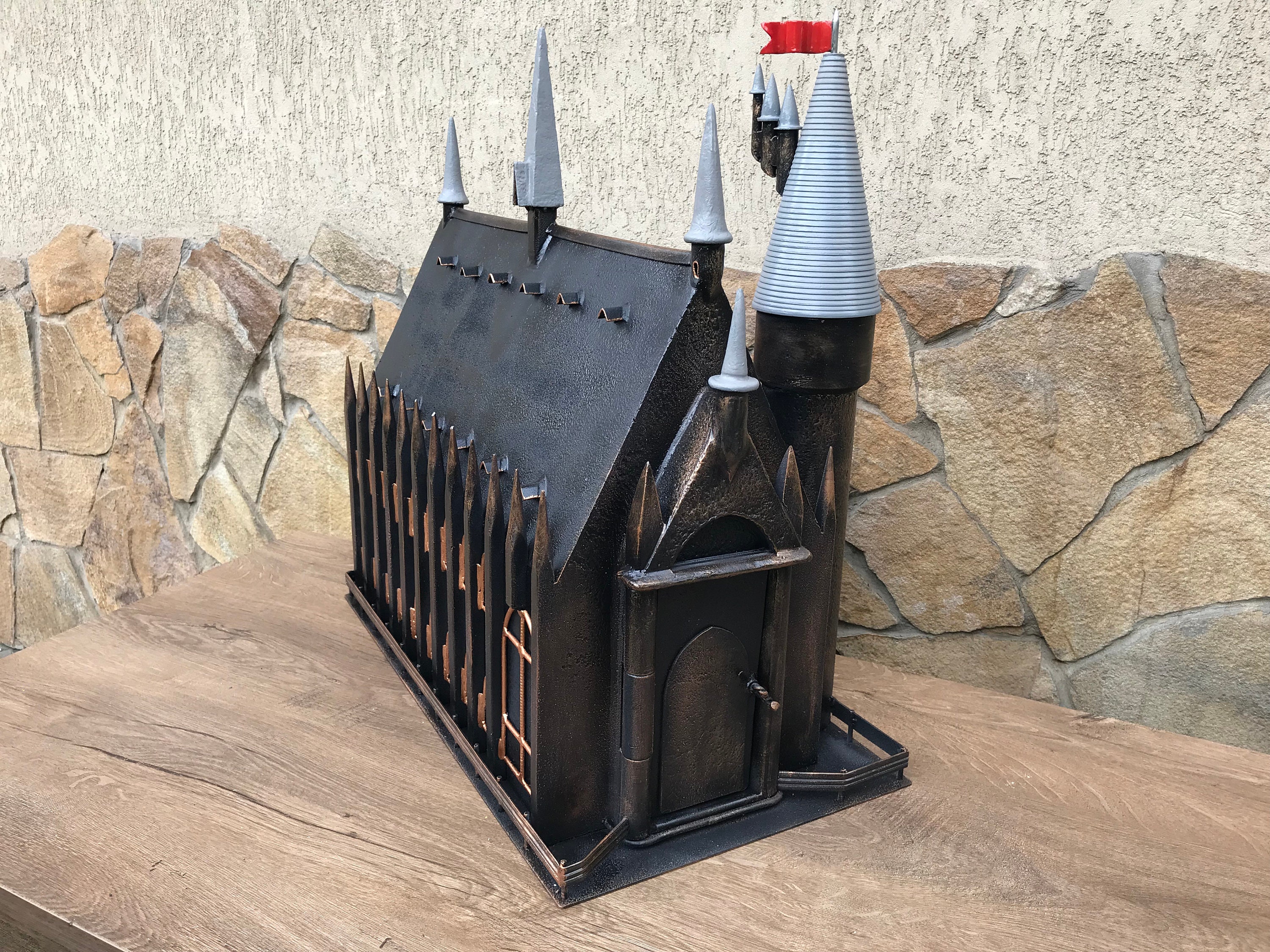 Castle Mailbox, Post Box, Custom Mailbox, Mailbox Post, Wedding Card ...