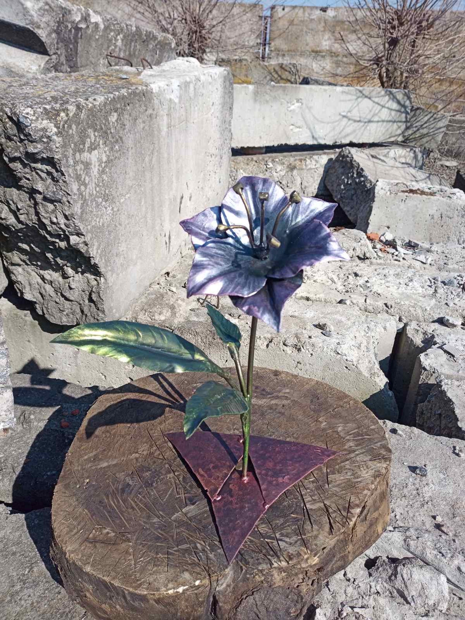 Lily Iron Flower Iron Anniversary Gift Iron Lily 6th - Etsy