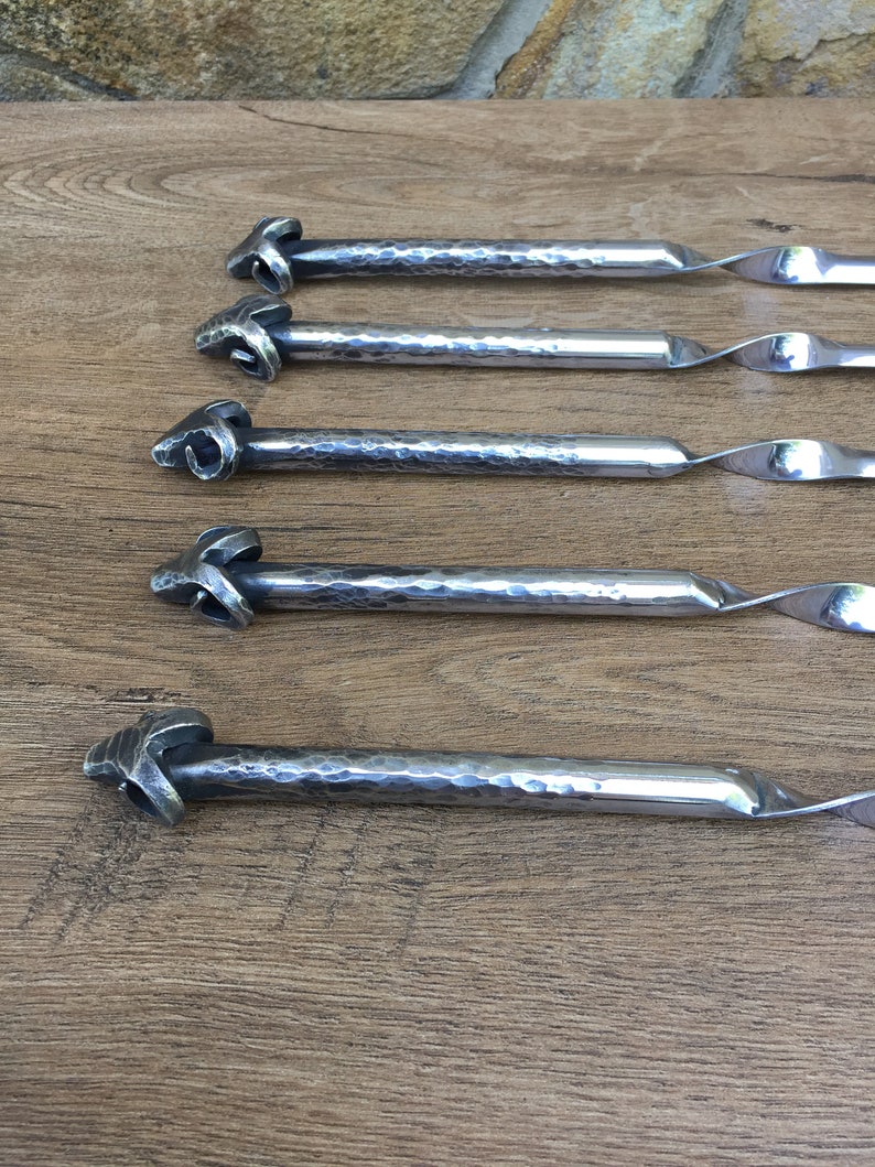Stainless Steel Skewers Iron Gift Iron Anniversary Shish | Etsy
