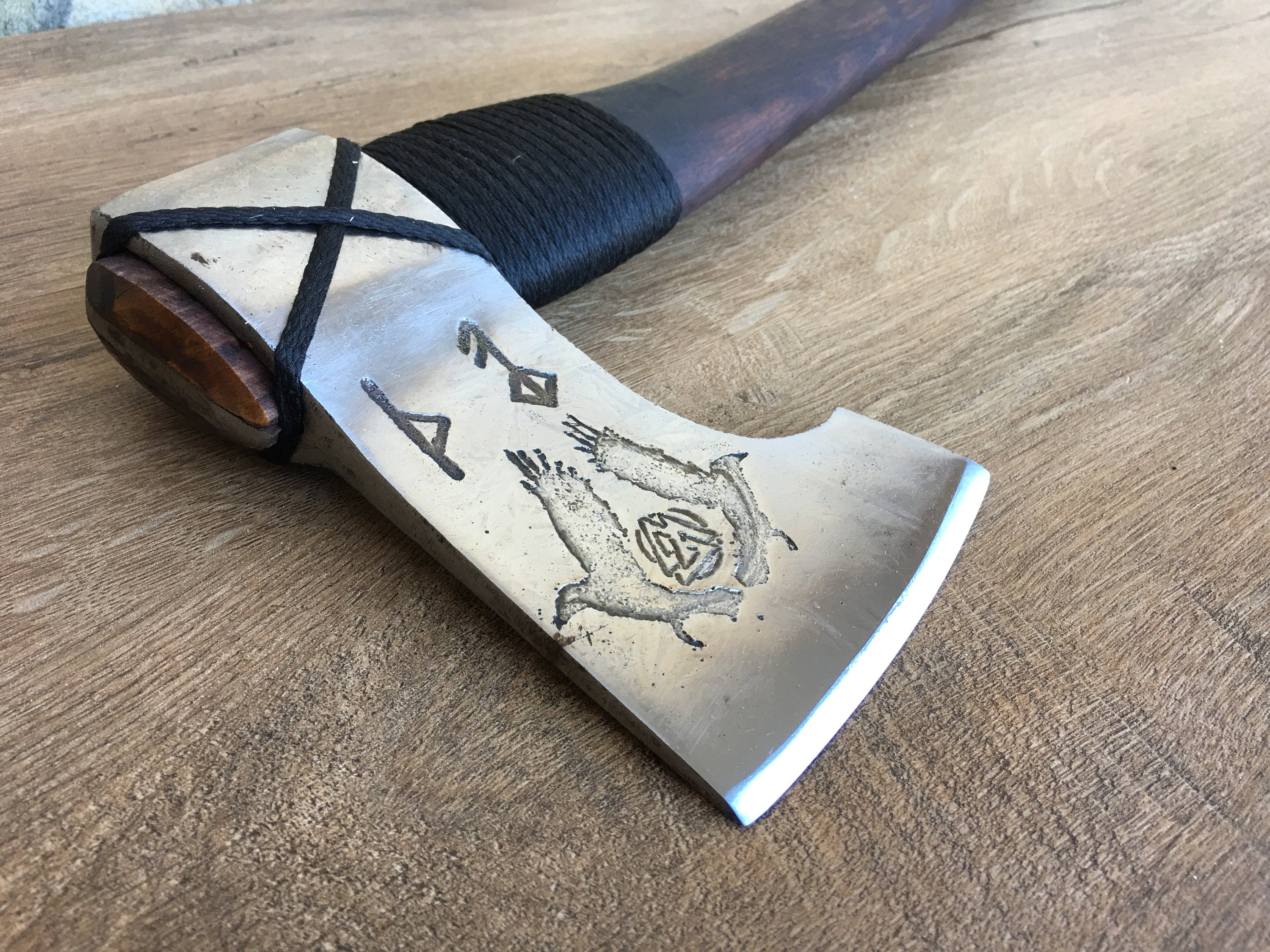 Runes Runic Axe Axe With Runes Personalized Runes Viking - Etsy