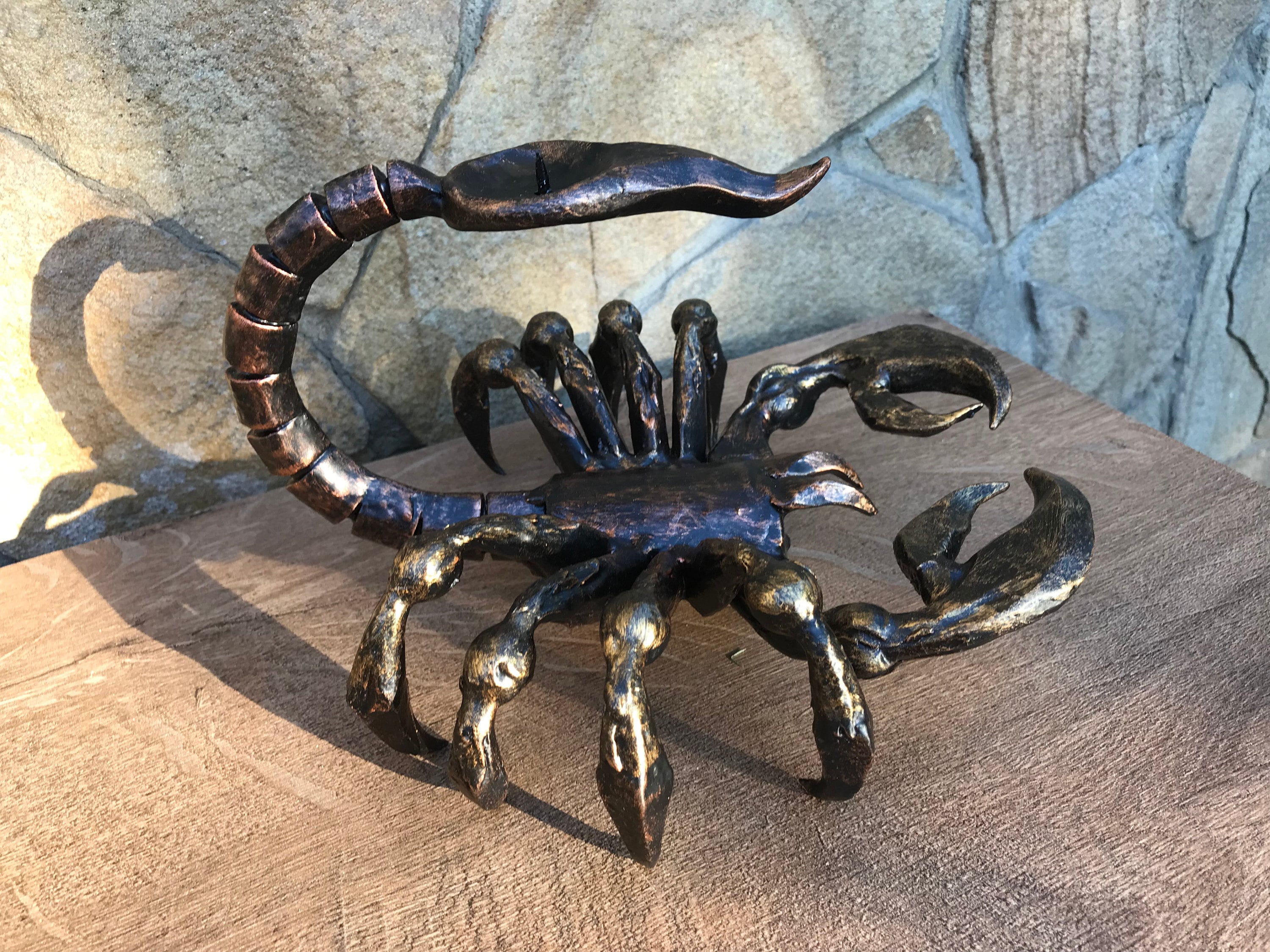 Halloween Figurine Forged Scorpion Iron Scorpion Metal - Etsy