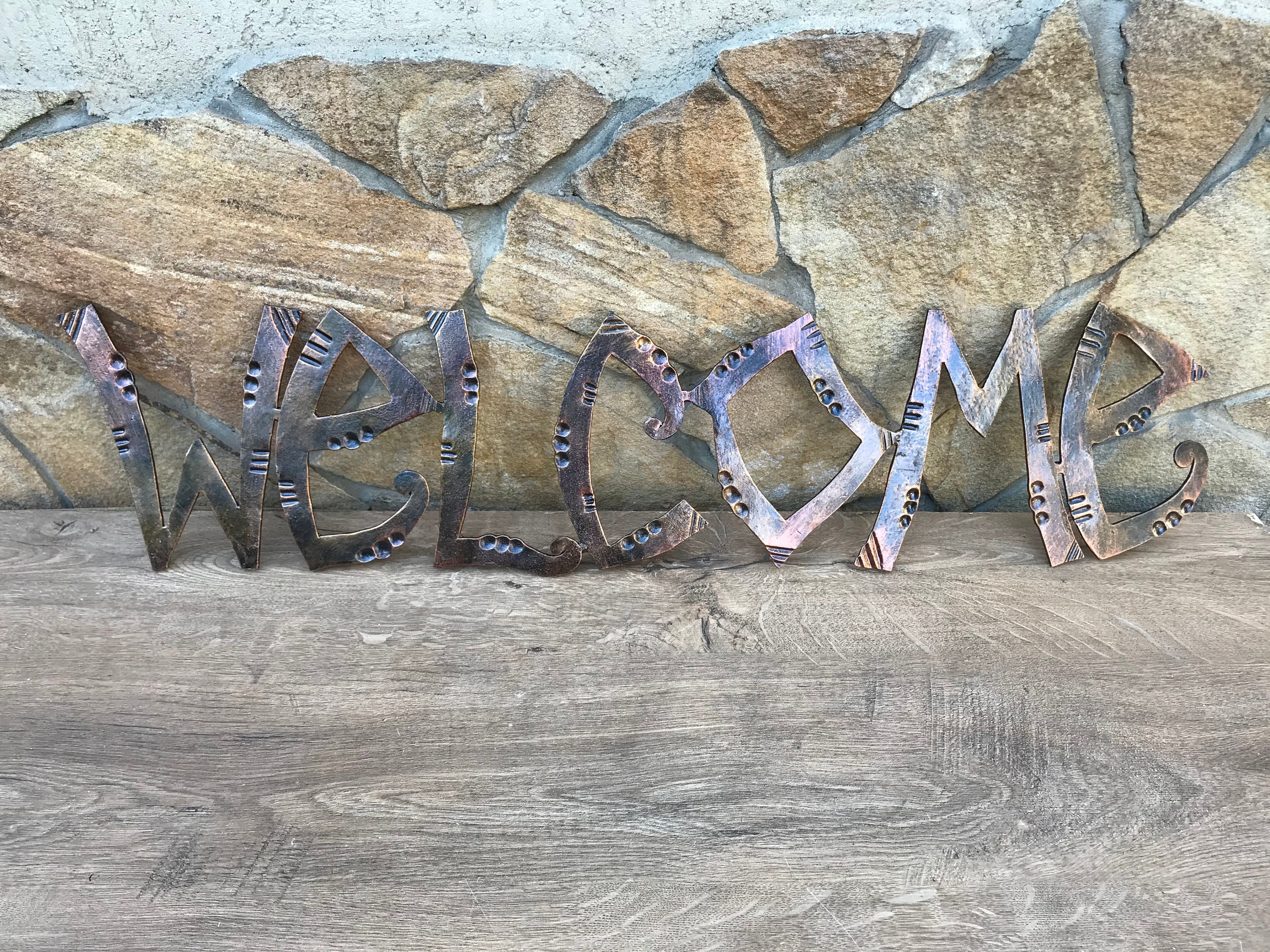 Metal Letters Hand Forged Letters Monogram Family Name | Etsy