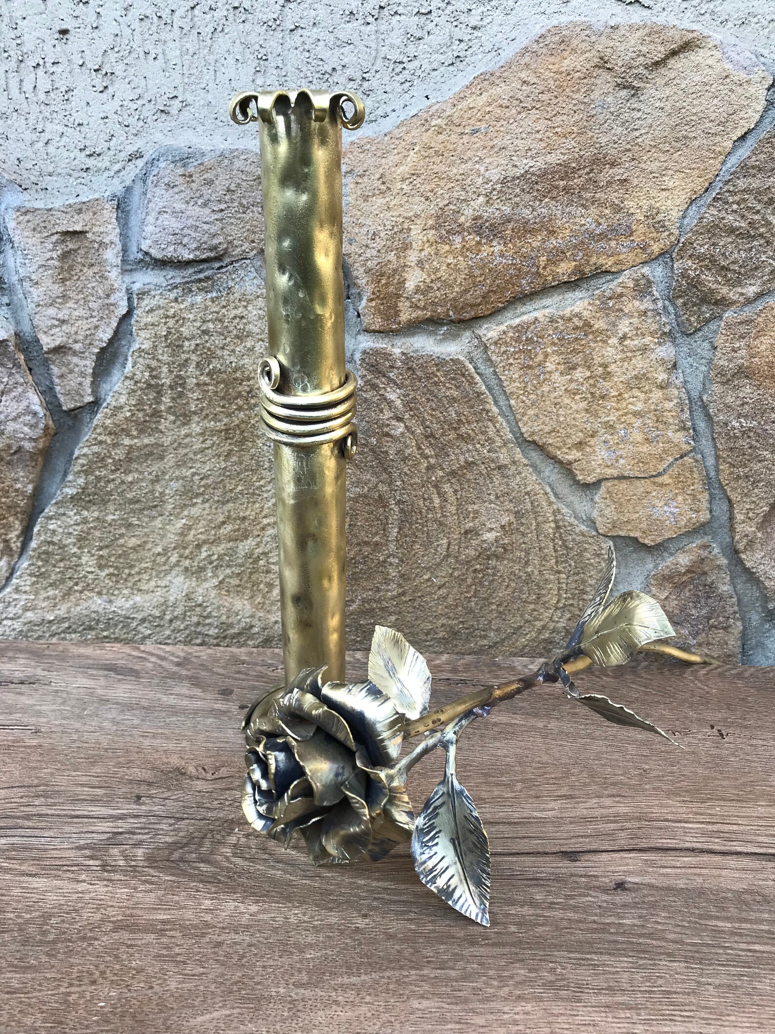 Bronze Rose Bronze Vasebronze Giftbronze Flowerbronze Gift | Etsy