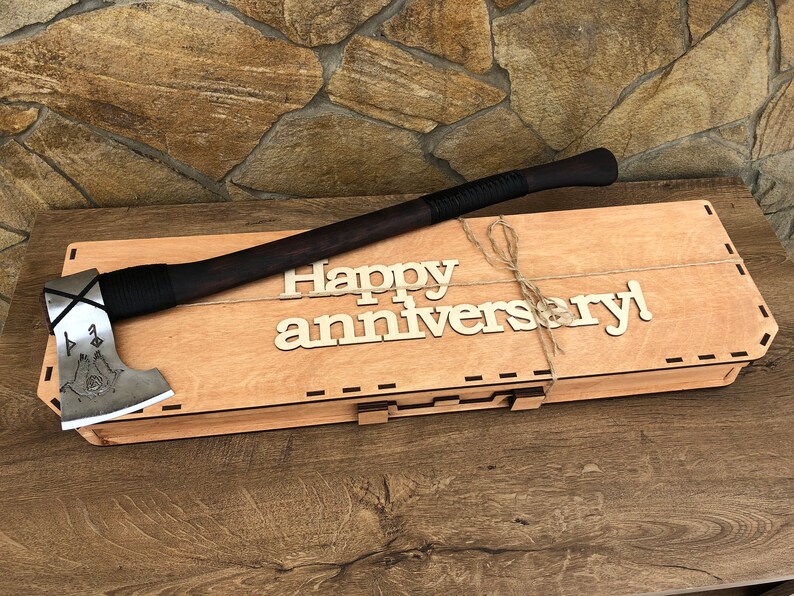 Hatchet Viking Axe Tomahawk Gift Box Axe Gift 6th - Etsy