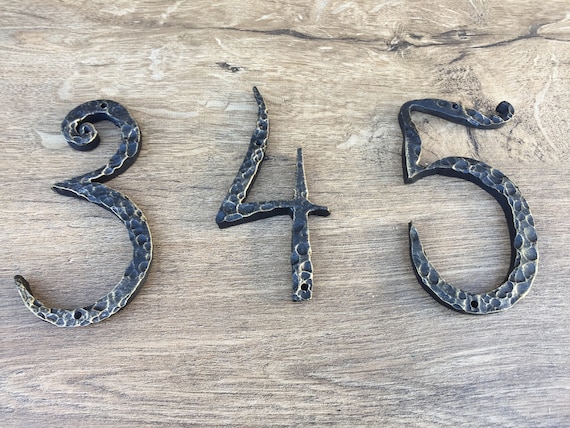 Iron Numbers Metal House Numbers Numbers and Letters - Etsy