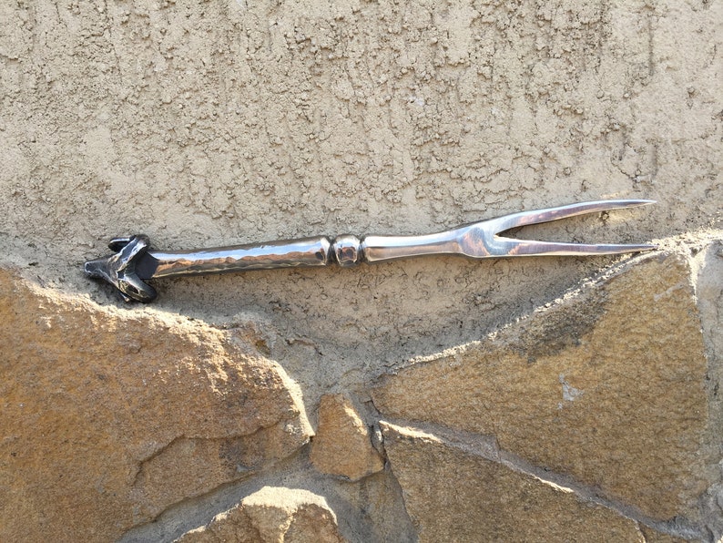 Stainless Steel Fork Viking Fork Hand Forged Fork Rustic - Etsy