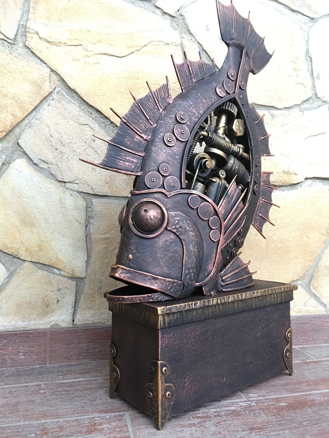 Steampunk Fish Steampunk Sculpture Industrial Art Steampunk - Etsy