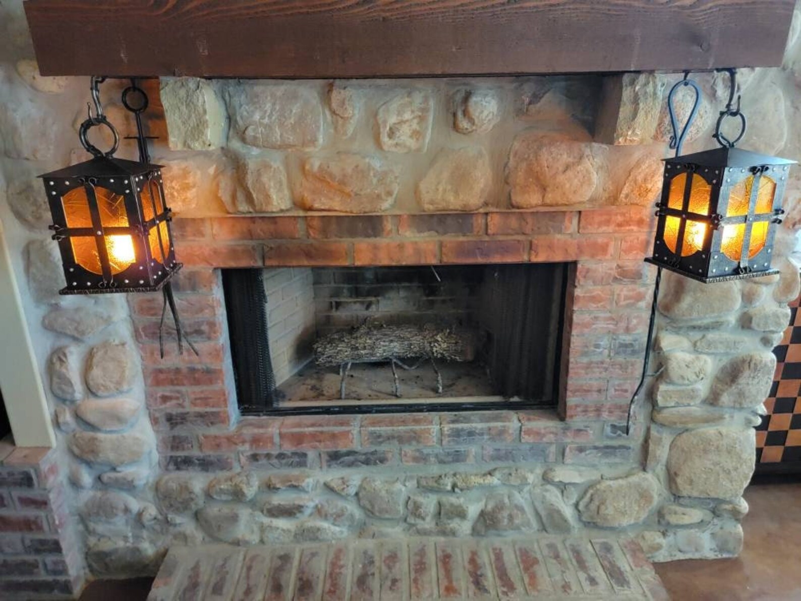 Fireplace Lamp, Sconce, Light Fixture, Fireplace, Fire Poker, Fire Pit ...