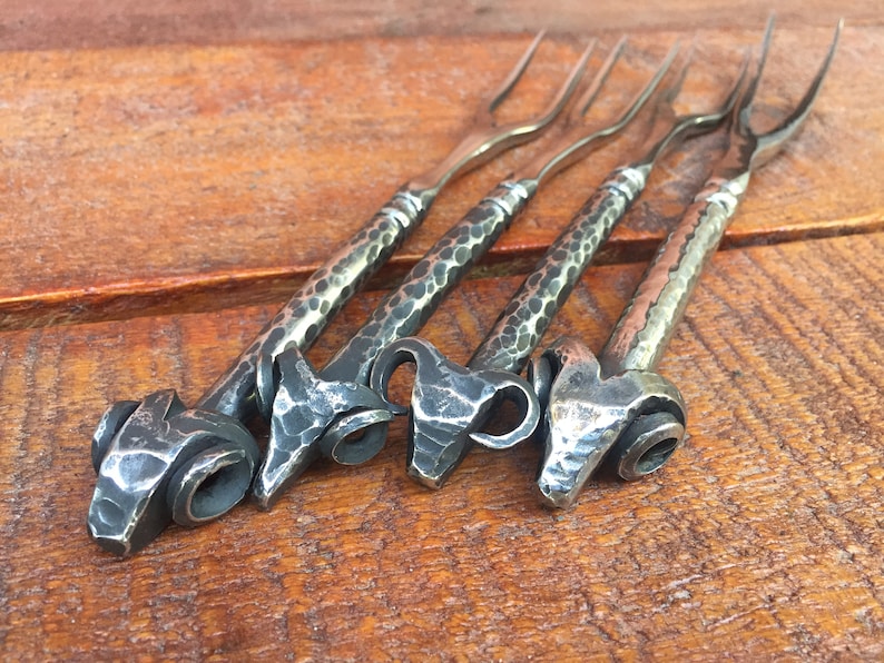 Viking Fork Stainless Steel Fork Dinner Set Rustic Kitchen - Etsy