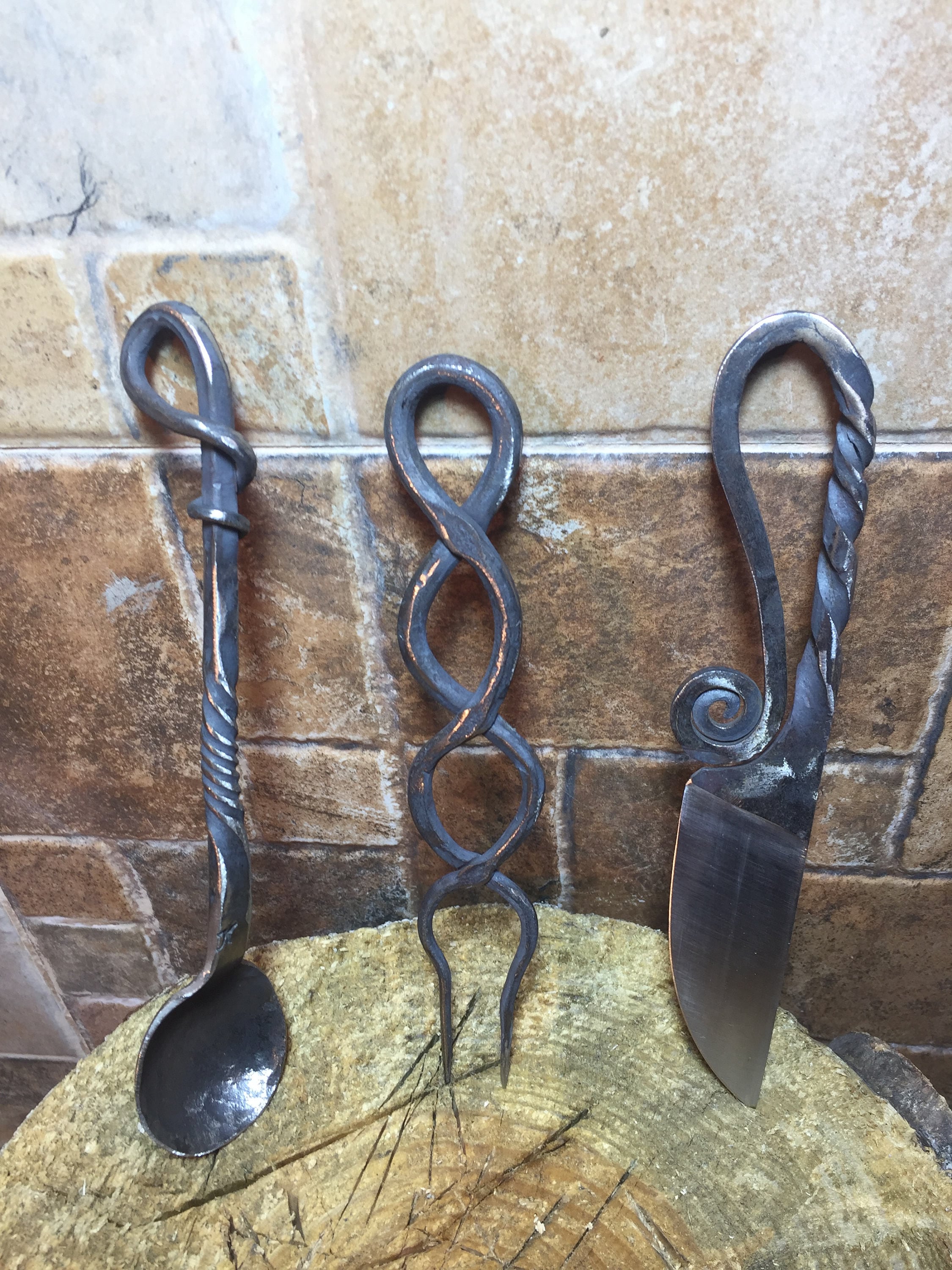 Viking Cutlery Set Rustic Cutlery Medieval Kitchen Medieval - Etsy