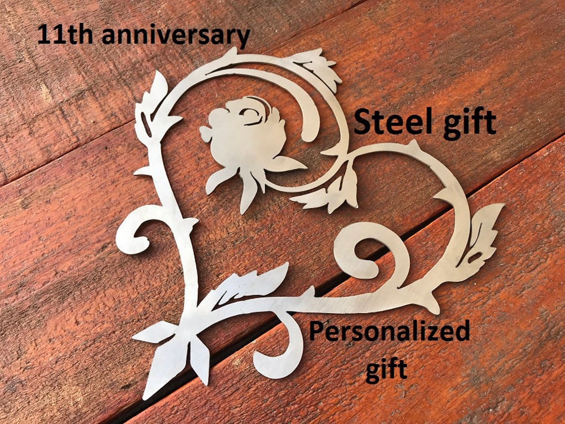 Personalized steel gift steel anniversary 11 year | Etsy