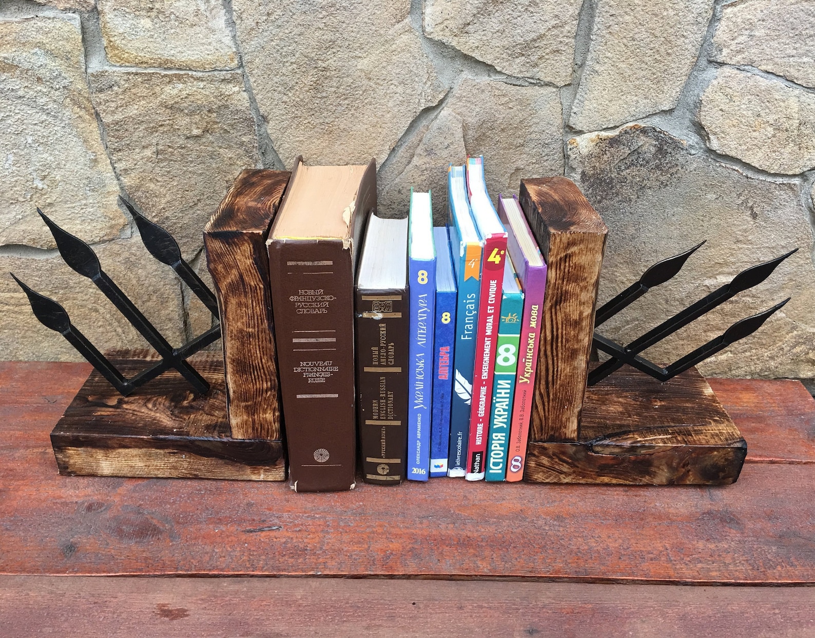 Bookends Trident Book Ends Book Lover Bookend Book Lover | Etsy