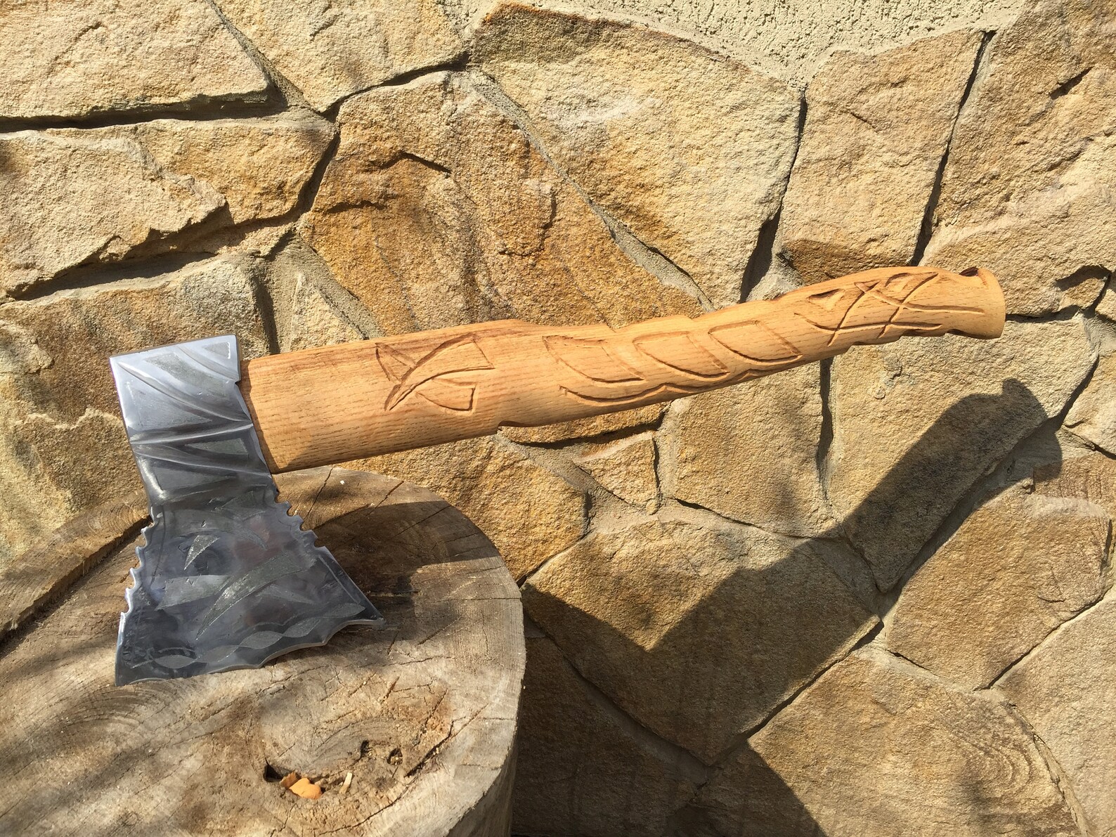 Viking Axe Carving Axe Etching the Best Gift Hand Crafted | Etsy
