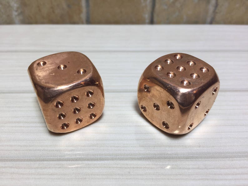 Copper Dices With Dice Box Engraved Dice Box Personalized - Etsy