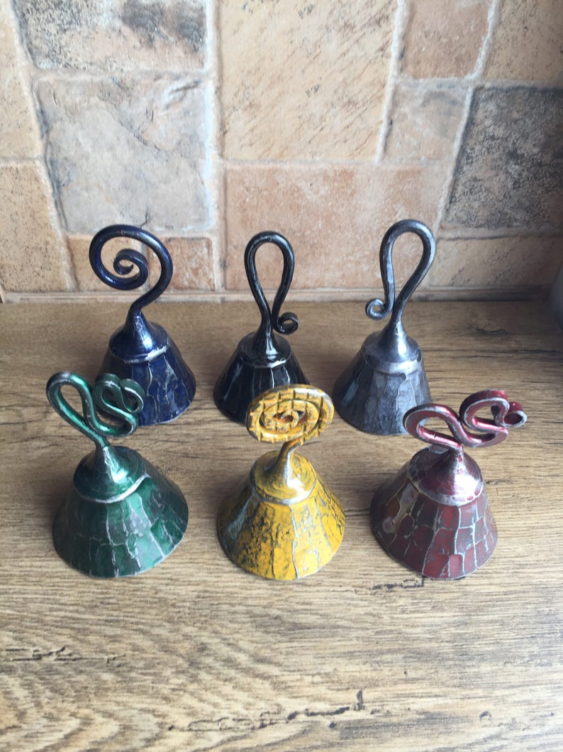 A Set of 6 Bells Iron Bell Hand Forged Bell Wrought Iron - Etsy