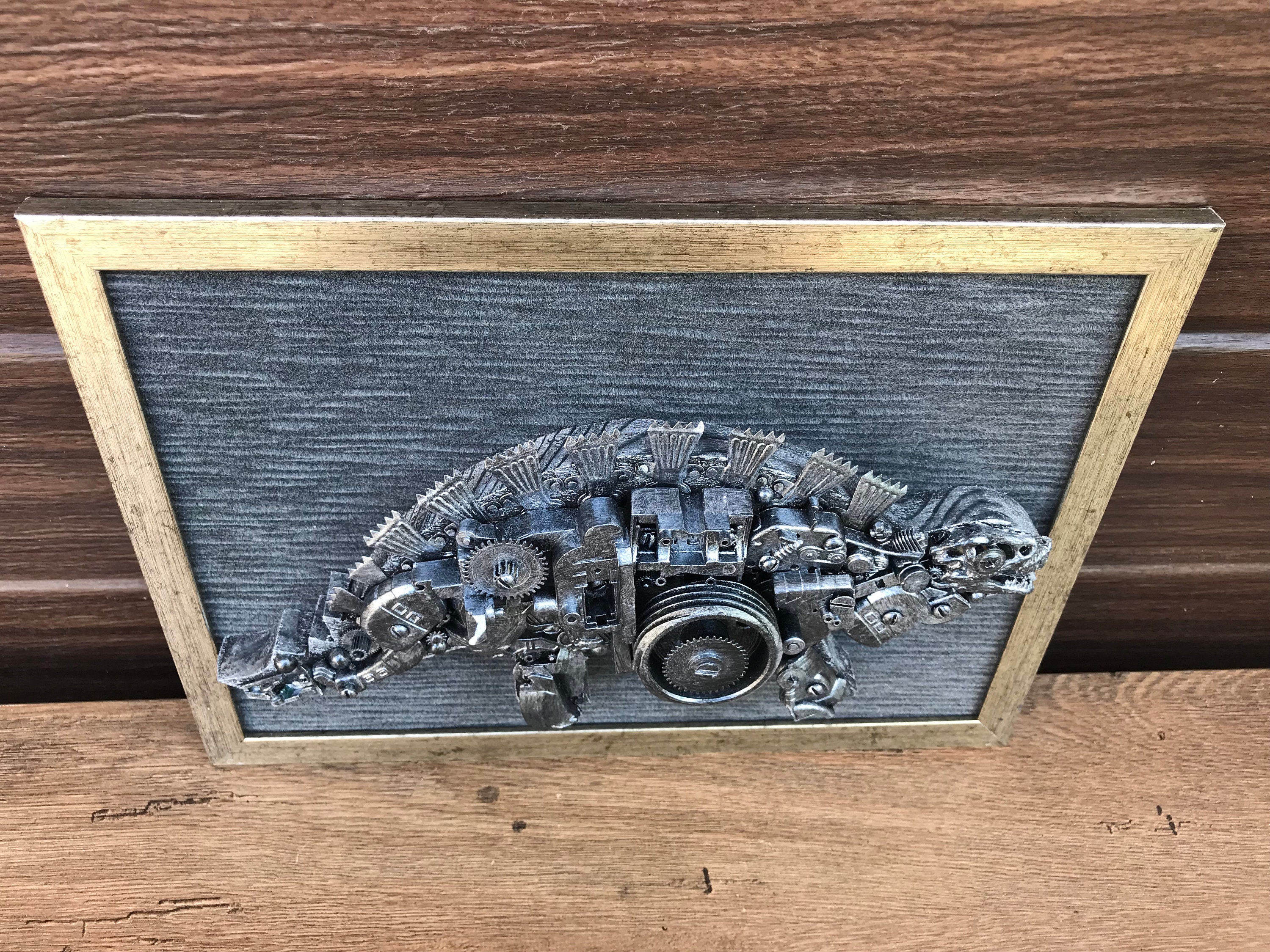 Steampunk painting steampunk dinosaur dinosaur decor | Etsy