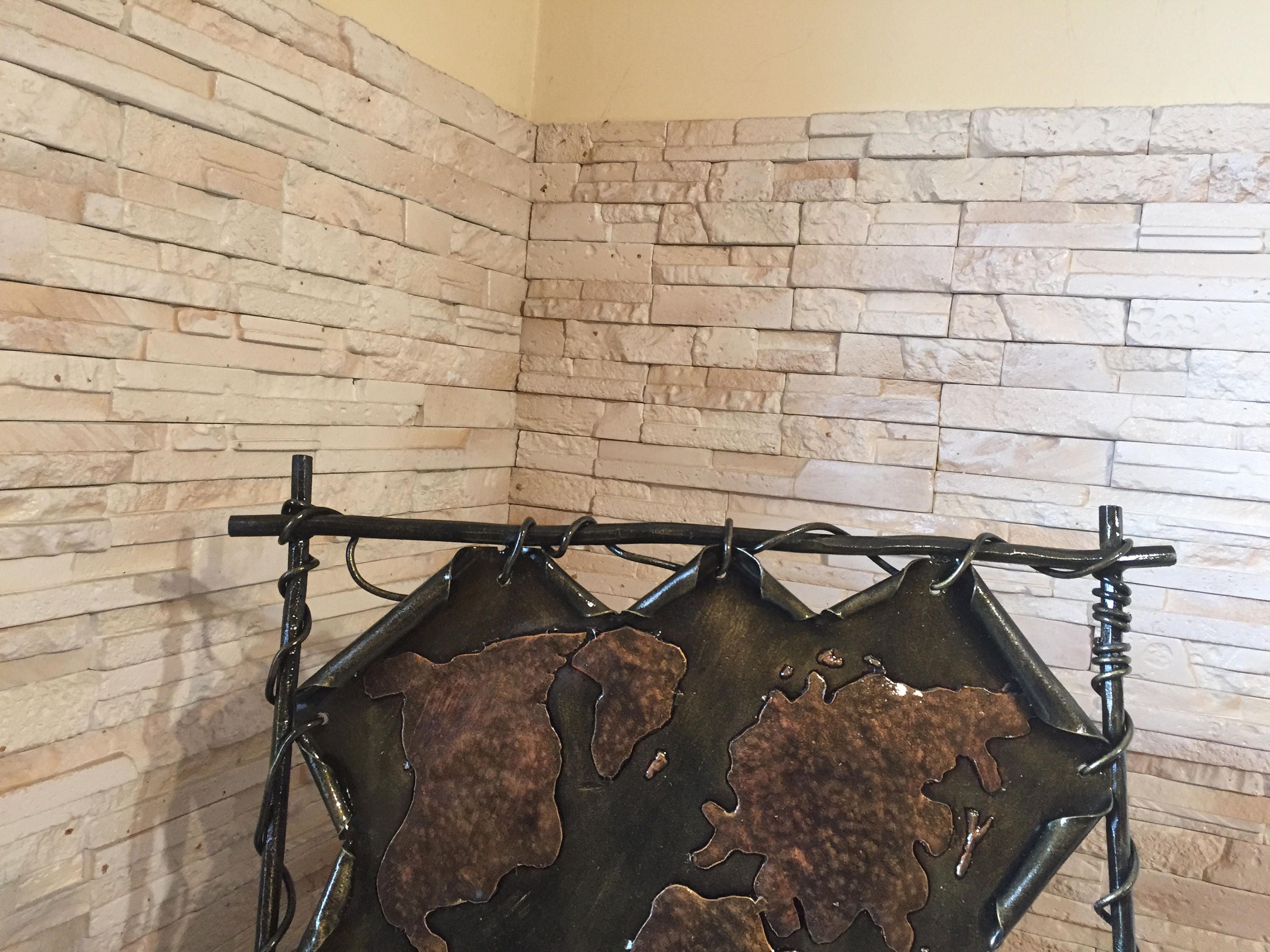 Map forged metal world map world globe world travel world | Etsy