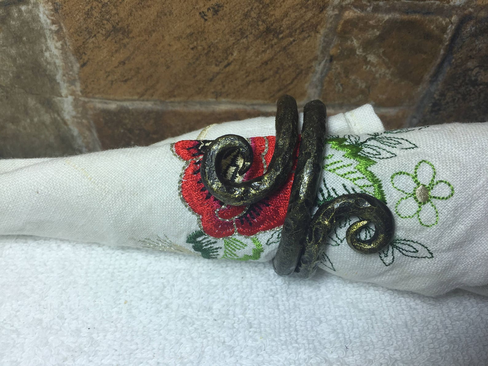Napkin Rings, Hand Forged Napkin Rings, Kitchen Napkin, Iron ...