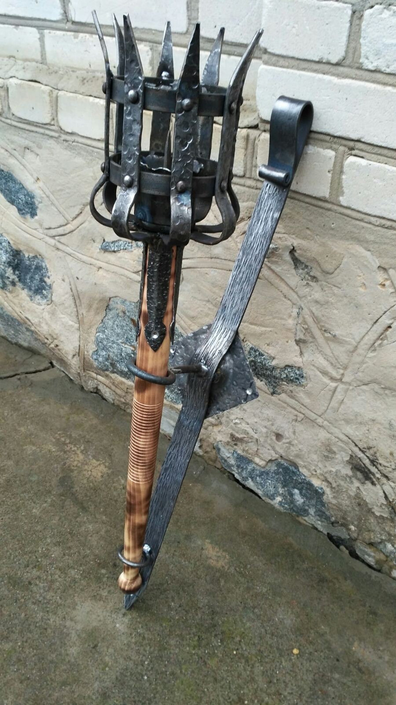 Fire torch wall torch medieval torch wedding decor wall | Etsy