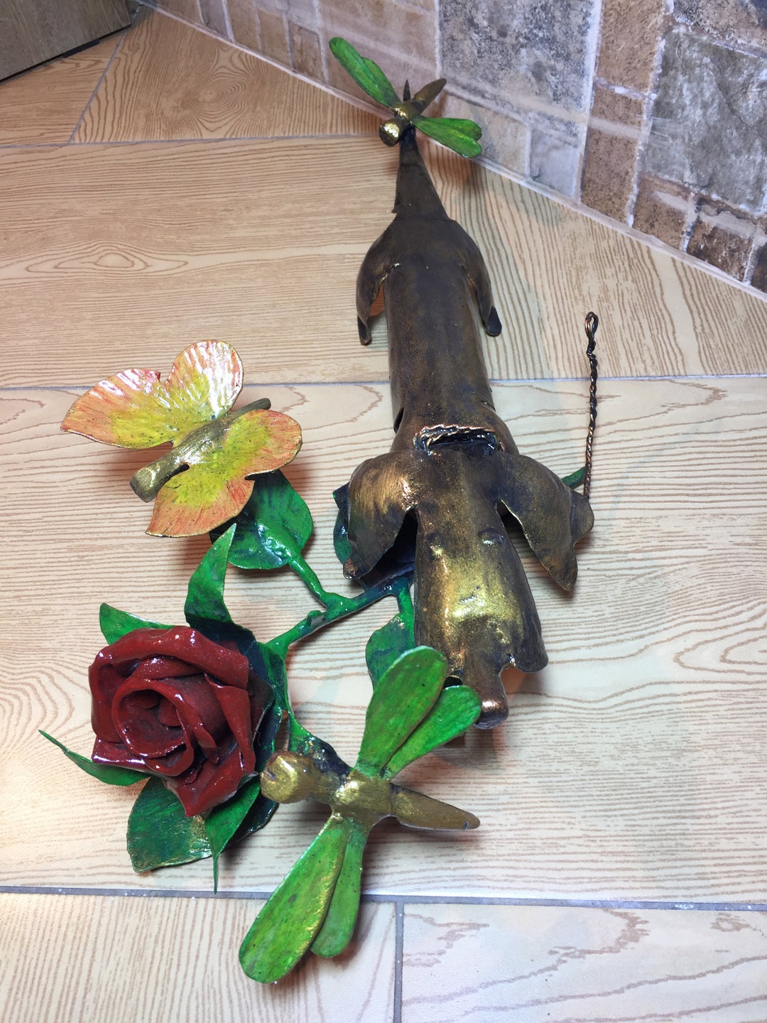 Metal Dog, Metal Dog Sculpture, Hand Forged Dog, Metal Dog Art, Dog ...