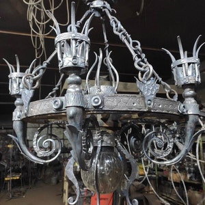 Chandelier, Ceiling Lamp, Medieval, Sconce, Castle, Viking, Middle Ages ...