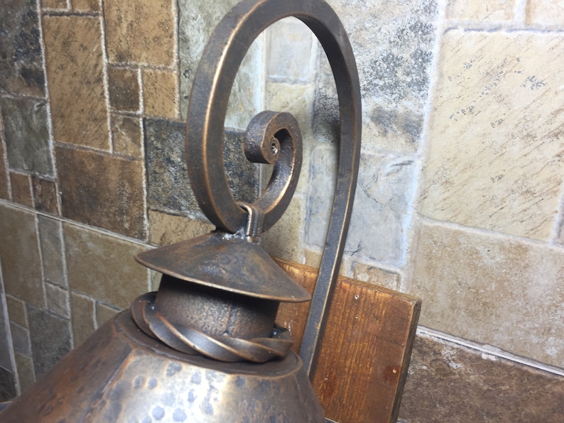 Hand Forged Lamp Wall Lamp Forged Lantern Chandelier | Etsy