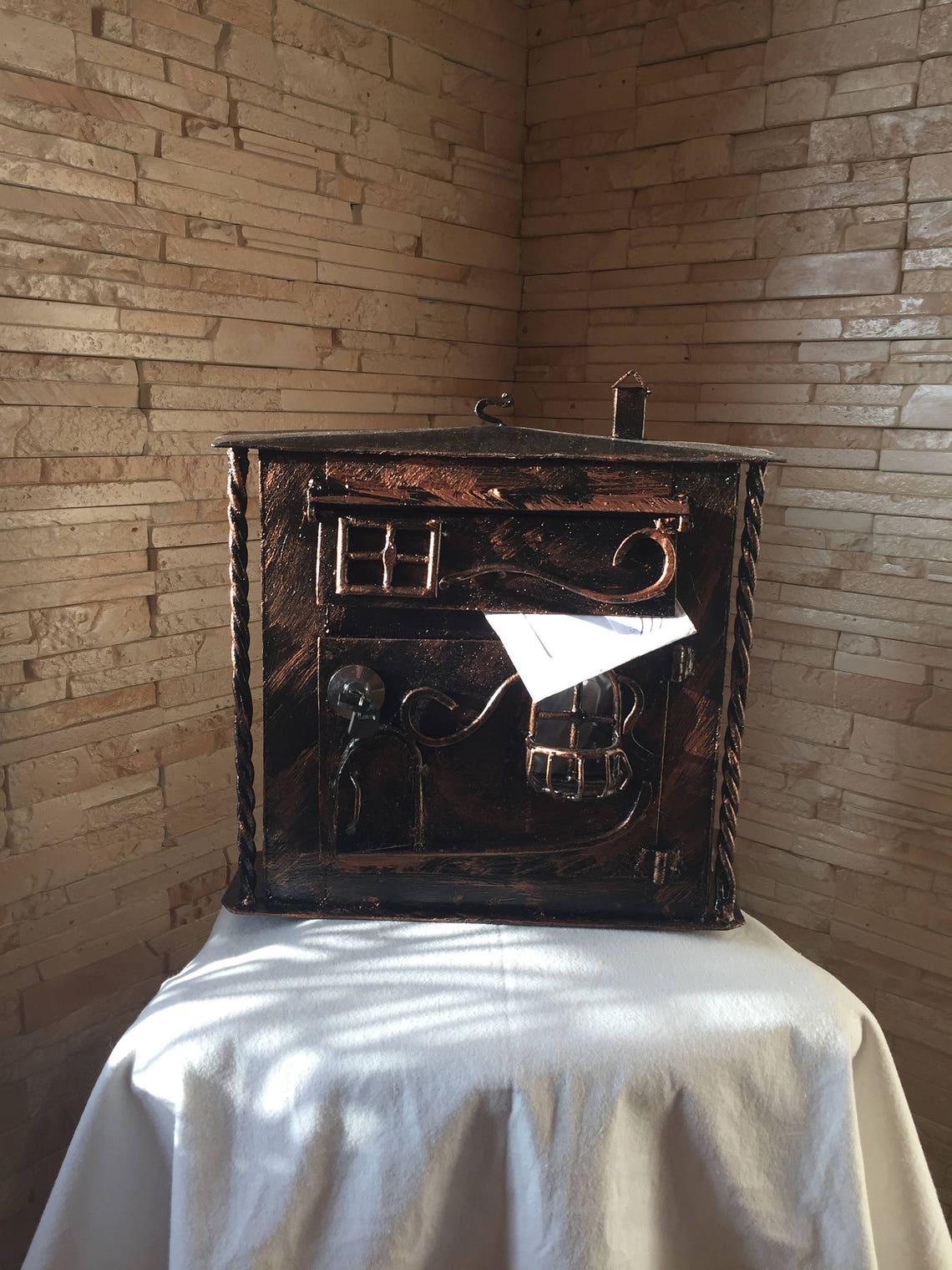 Post box forged metal drop box mail box letter box royal | Etsy