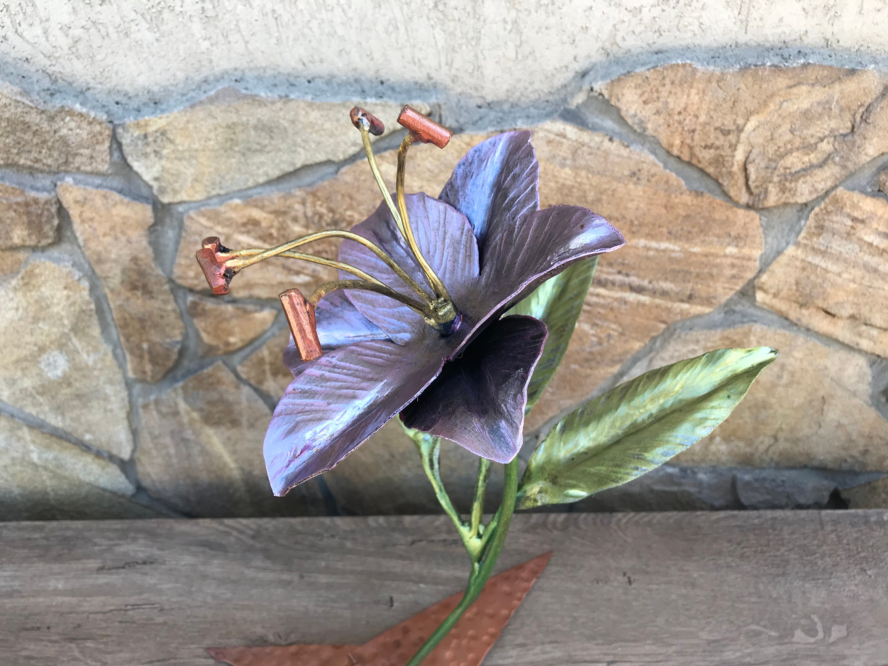 Lily Iron Flower Iron Anniversary Gift Iron Lily 6th | Etsy