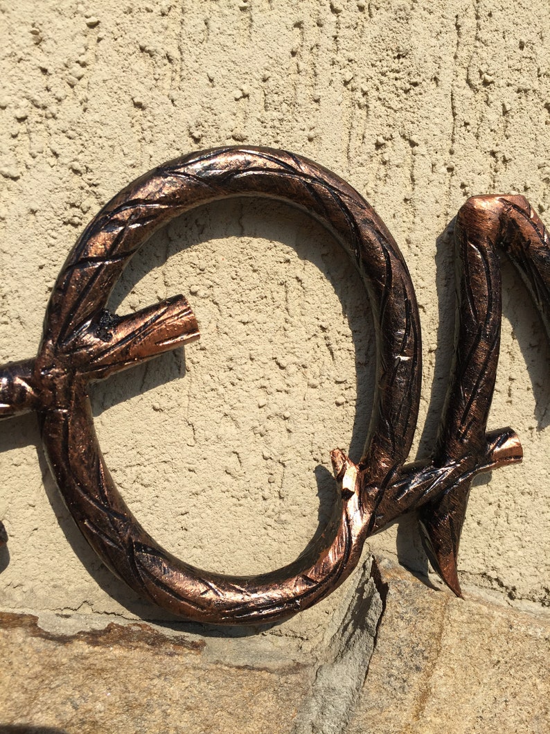 Iron Letters Hand Forged Letters Word Cutout Last Name - Etsy