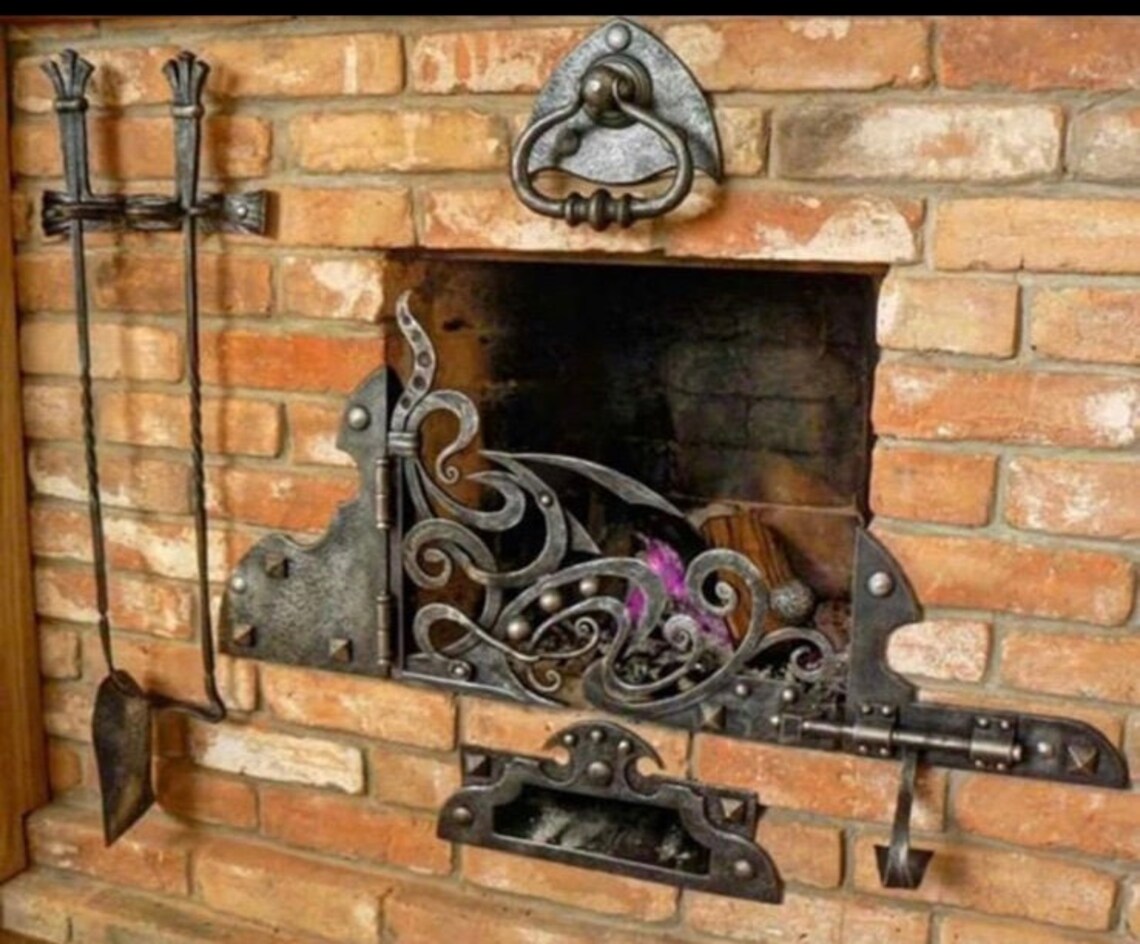 Fireplace Decor Middle Ages Castle Medieval Steel Gift - Etsy