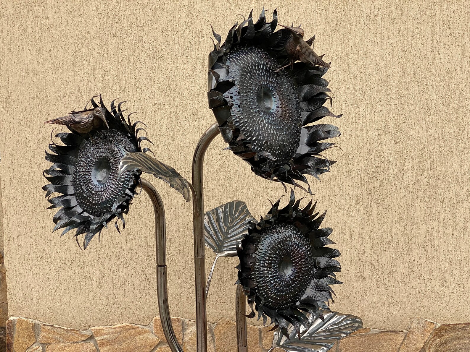 Metal Sunflower Sunflower Sculpture Iron Sunflower Metal - Etsy