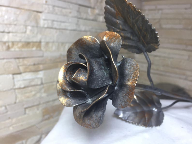 Iron Rose Steel Rose Metal Rose Hand Forged Rose Wrought - Etsy