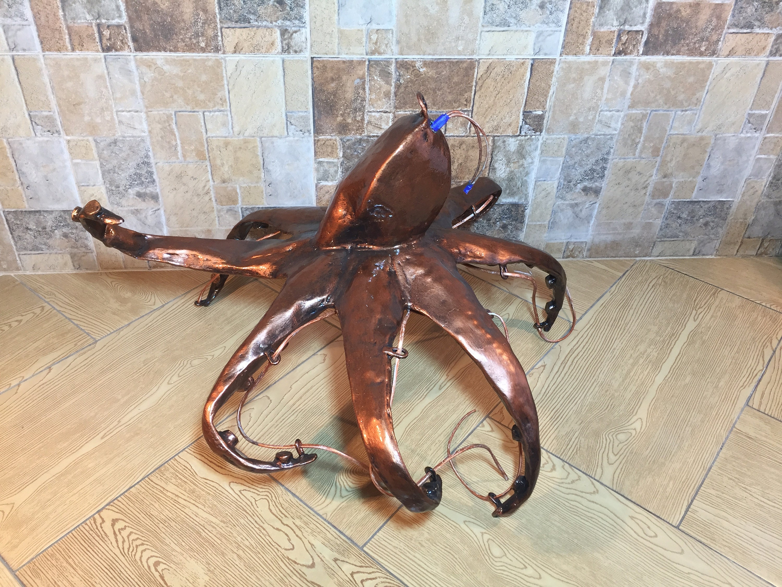 Octopus chandelier octopus art chandelier light ceiling | Etsy