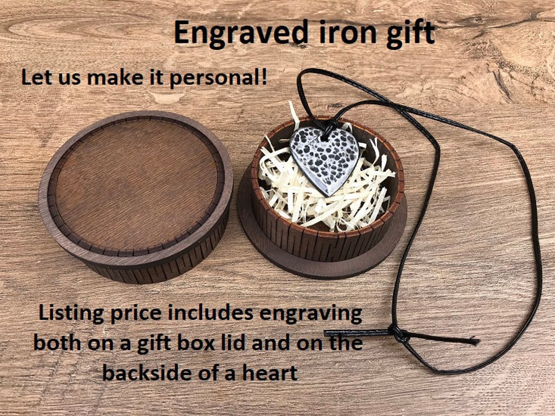 Engraved Iron Gift, 6th Anniversary Gift, Iron Anniversary, Iron Heart ...