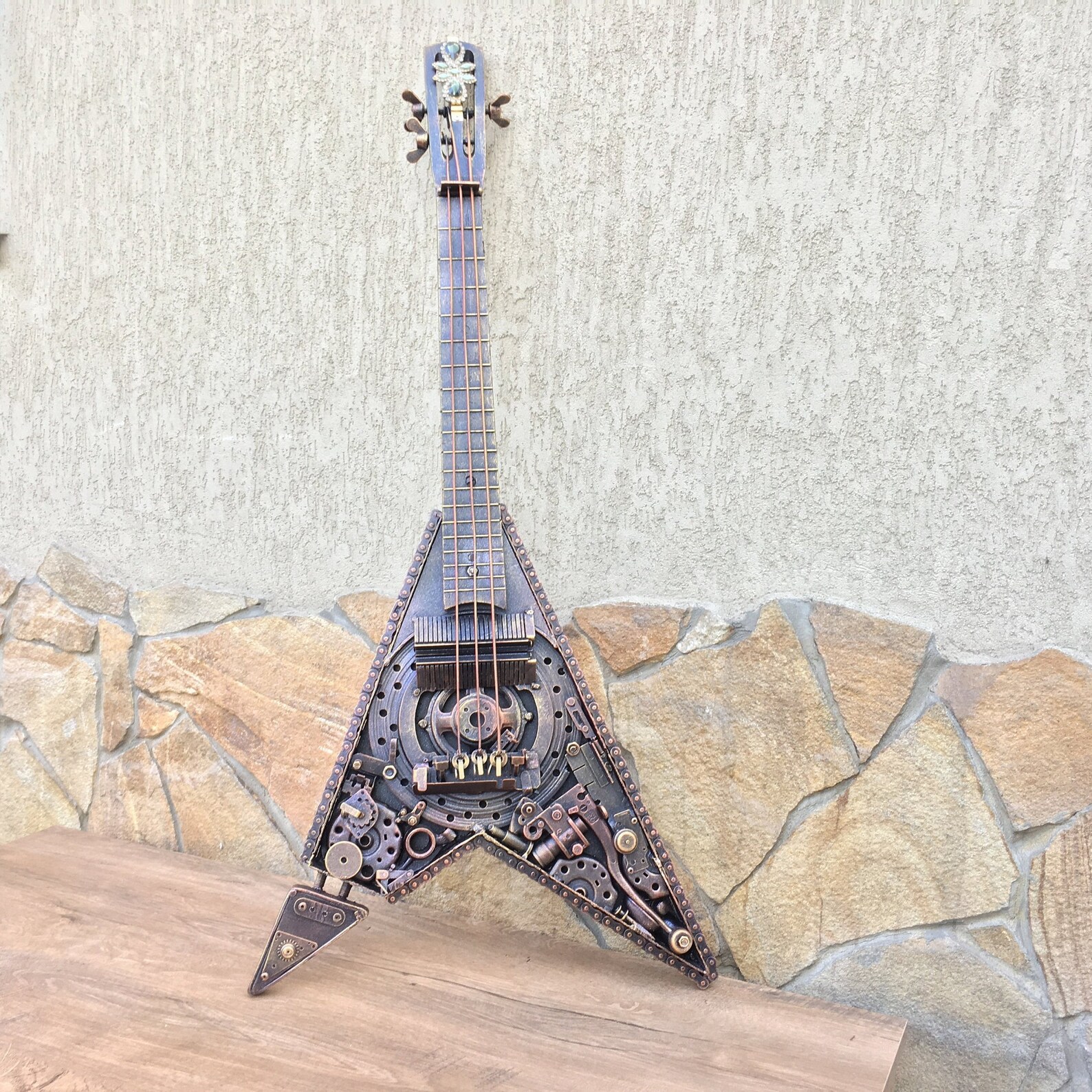 Steampunk Guitar Guitar Steampunk Sculpture Steampunk - Etsy