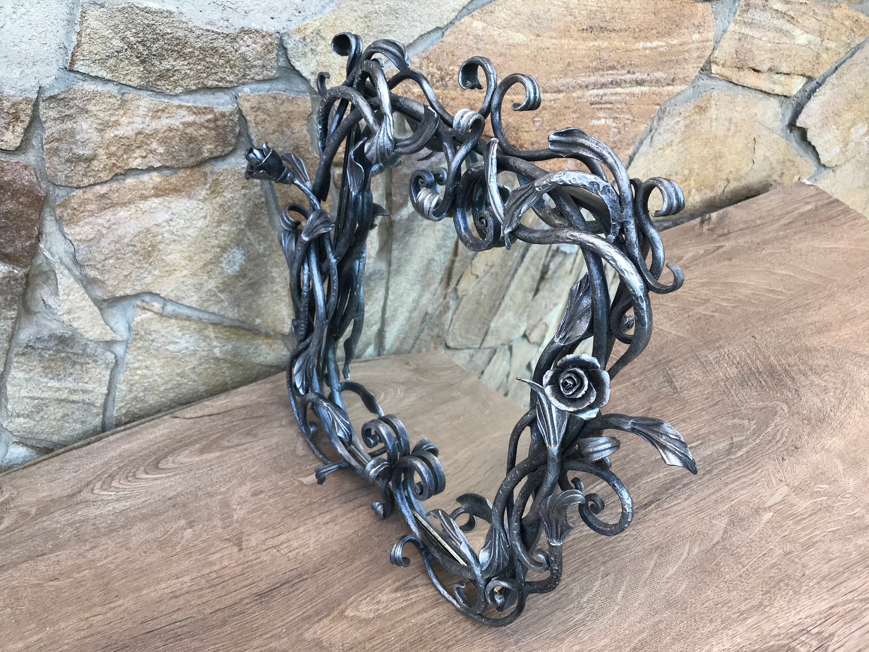 Mirror mirror frame hand forged mirror frame hallway | Etsy