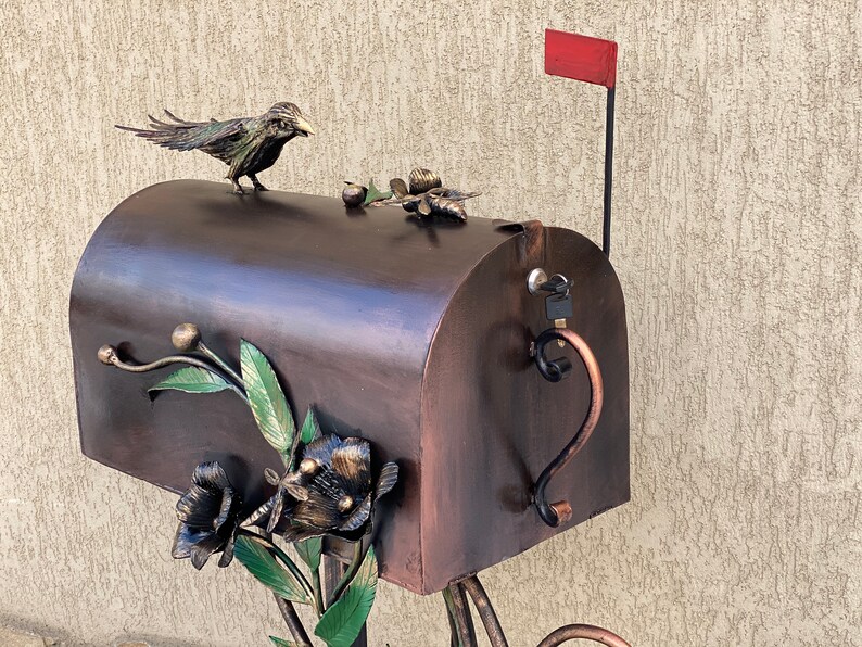Mailbox Wild Nature Mail Box Metal Flower New Home Gift | Etsy