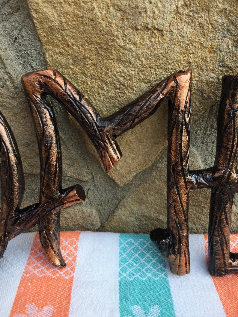 Iron Letters Hand Forged Letters Word Cutout Last Name - Etsy