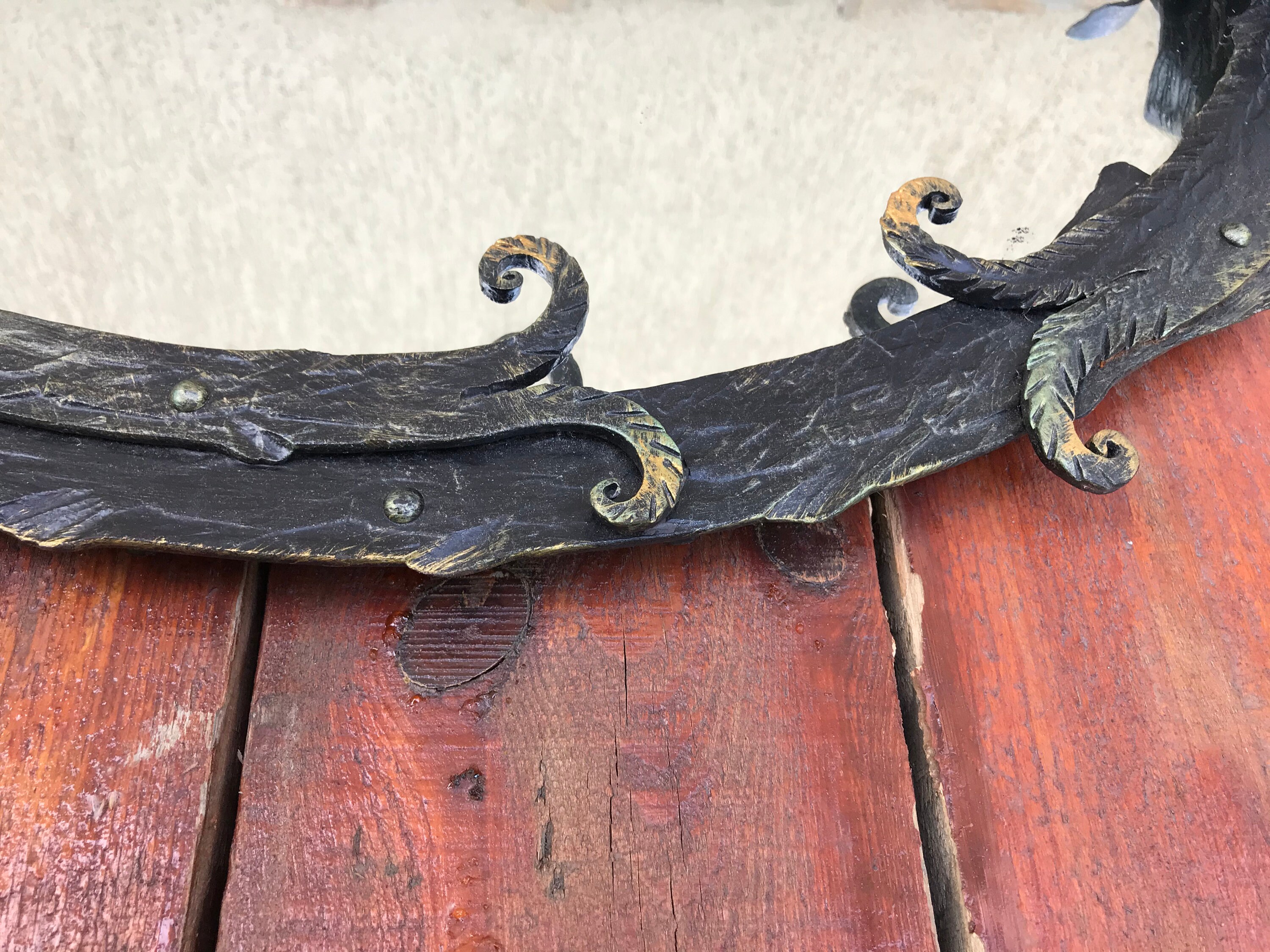 Hand forged mirror mirror 6th anniversary gift iron gift | Etsy