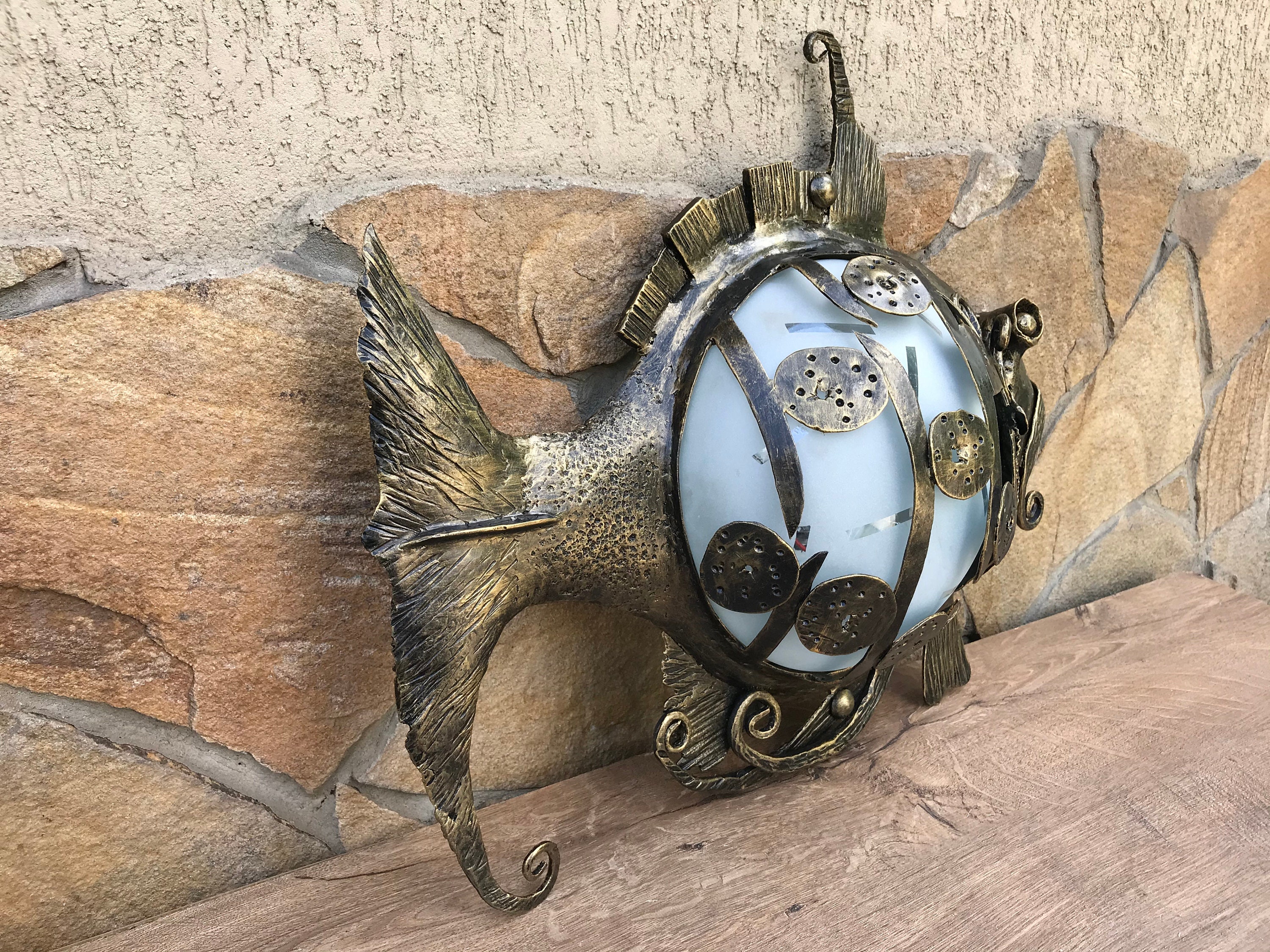 Wall Sconce Fish Themed Gifts Fish Light Sconce Wall - Etsy