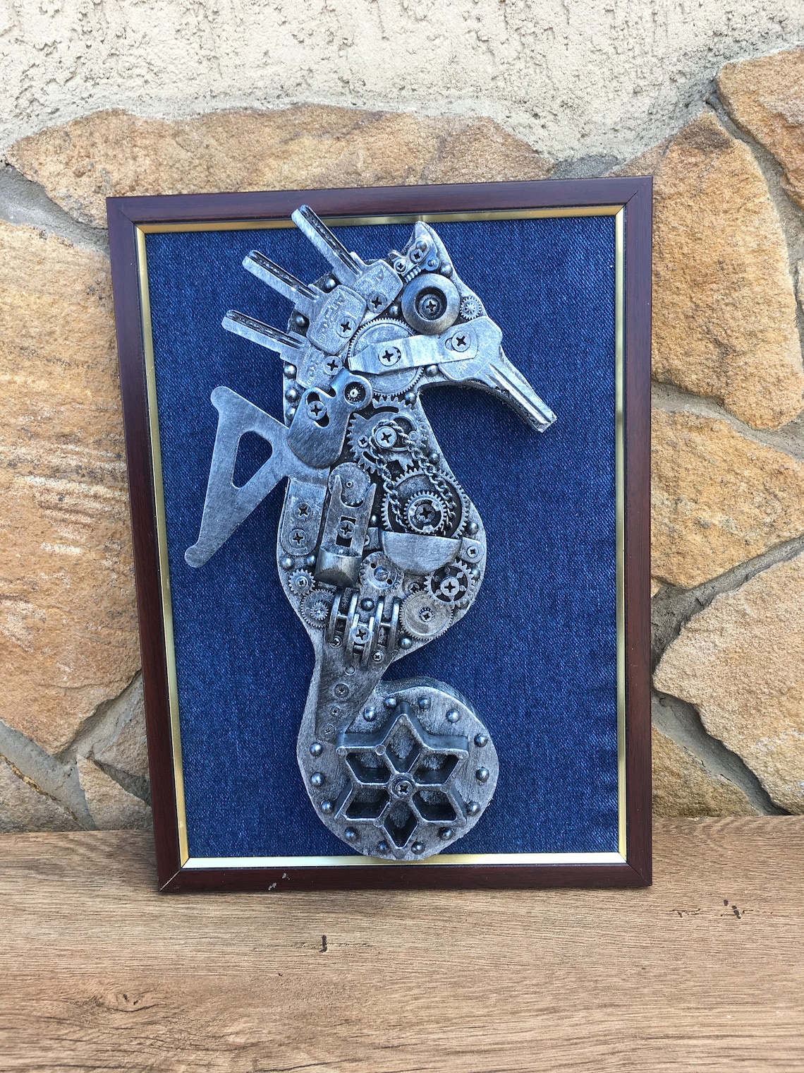 Steampunk Seahorse Sea Horse Industrial Painting Seahorse - Etsy