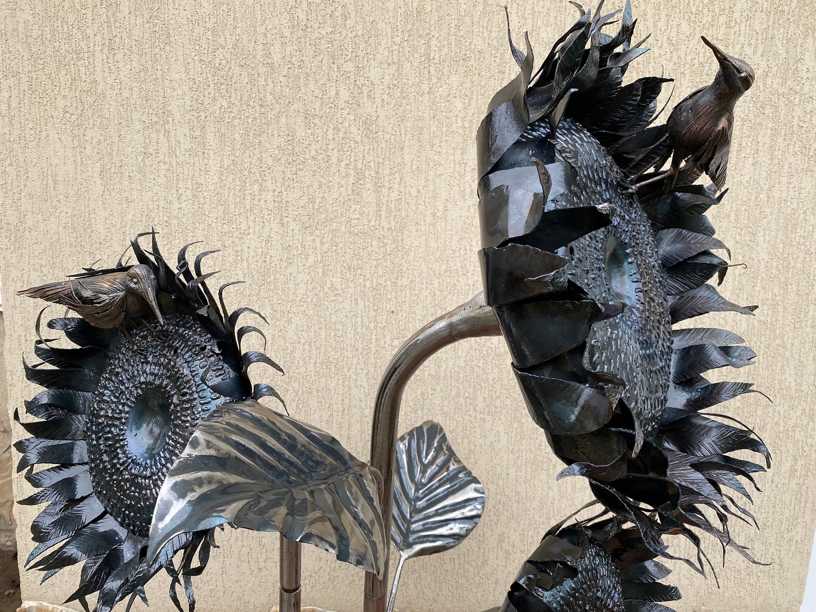 Metal Sunflower Sunflower Sculpture Iron Sunflower Metal - Etsy