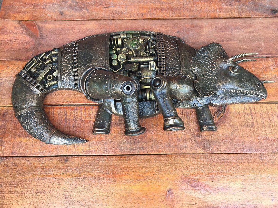 Steampunk Dinosaur Steampunk Home Decor Steampunk Yard Art - Etsy