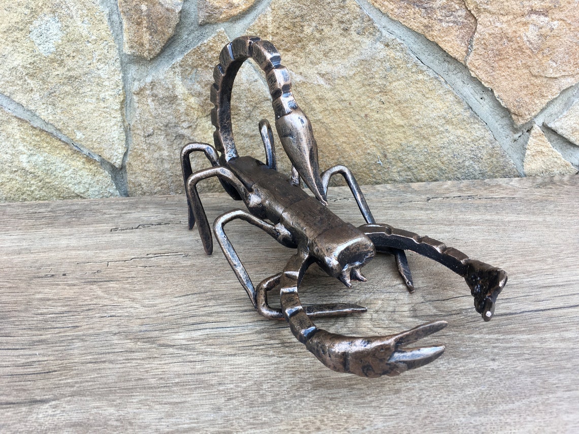 Scorpion Hand Forged Scorpion Scorpion Figurine Arachnid | Etsy