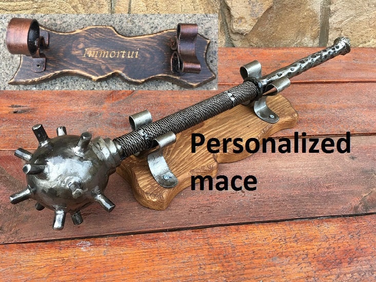 Hand forged mace mace war mace flail chain flail | Etsy