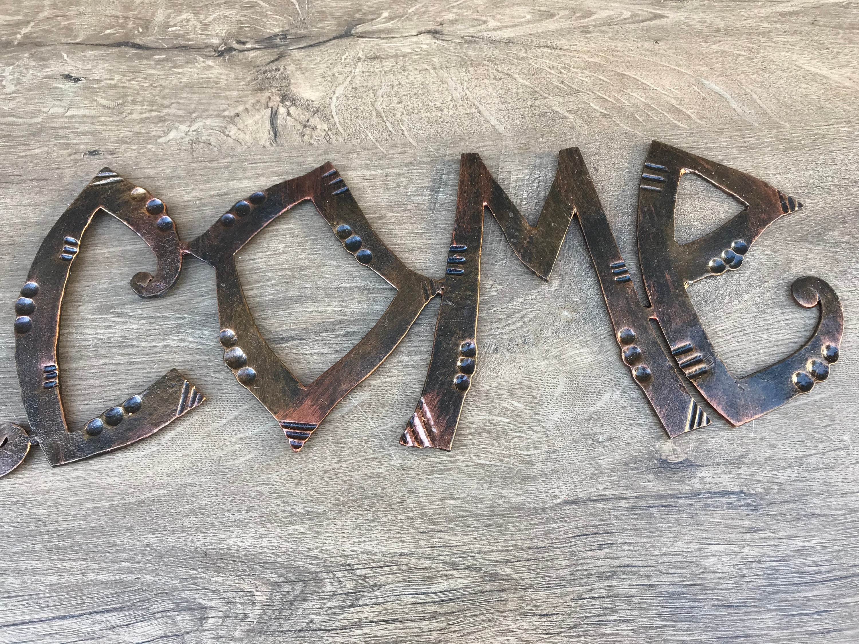 Metal Letters Hand Forged Letters Monogram Family Name | Etsy