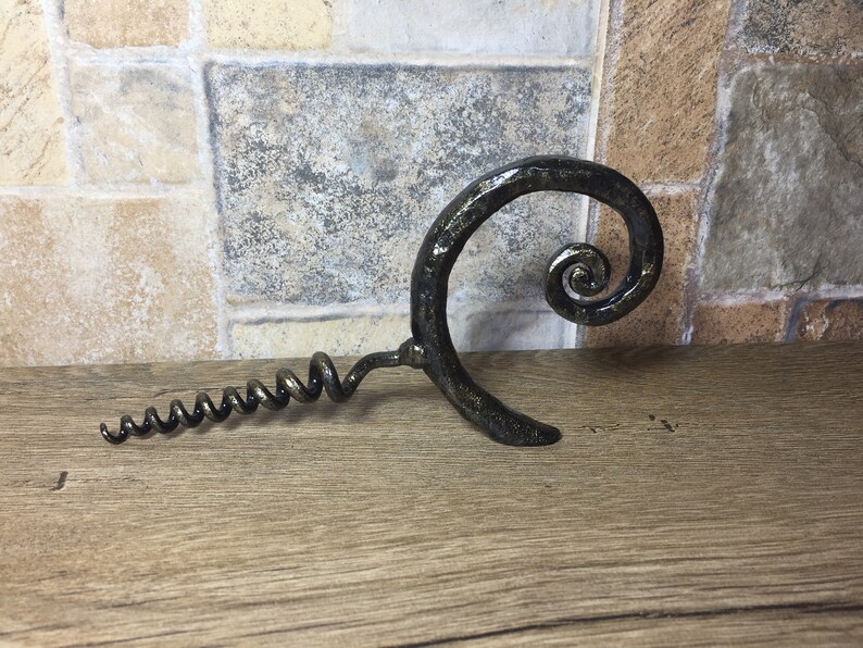 Corkscrew Handforged Corkscrew Wrought Iron Corkscrew Iron - Etsy