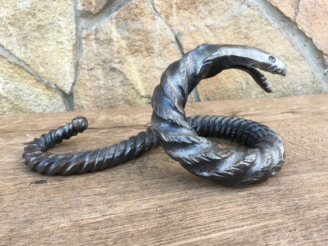 Iron Snake Hand Forged Snake Metal Snake Steel Snake Home - Etsy