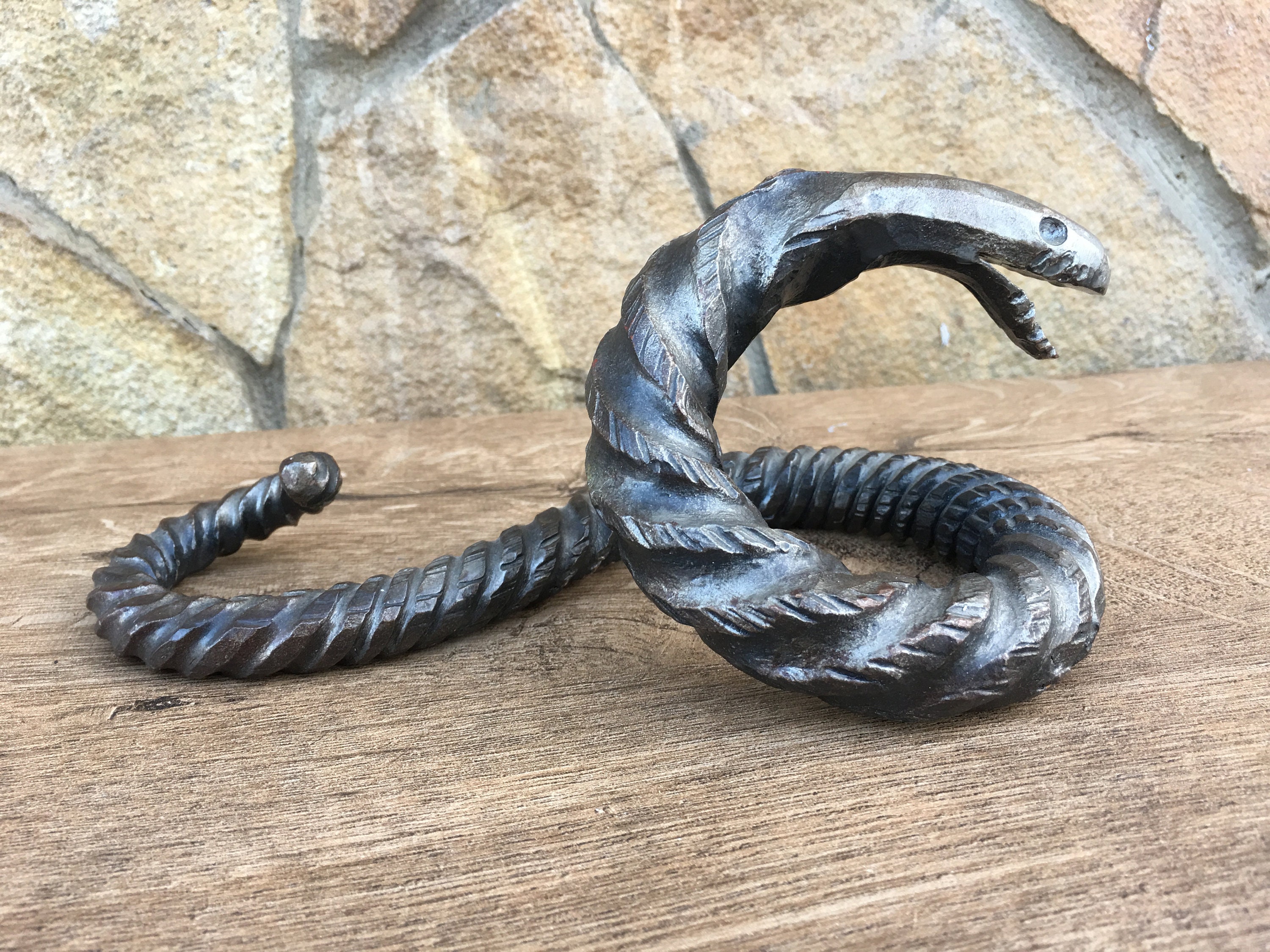 Iron Snake Hand Forged Snake Metal Snake Steel Snake Home - Etsy Canada