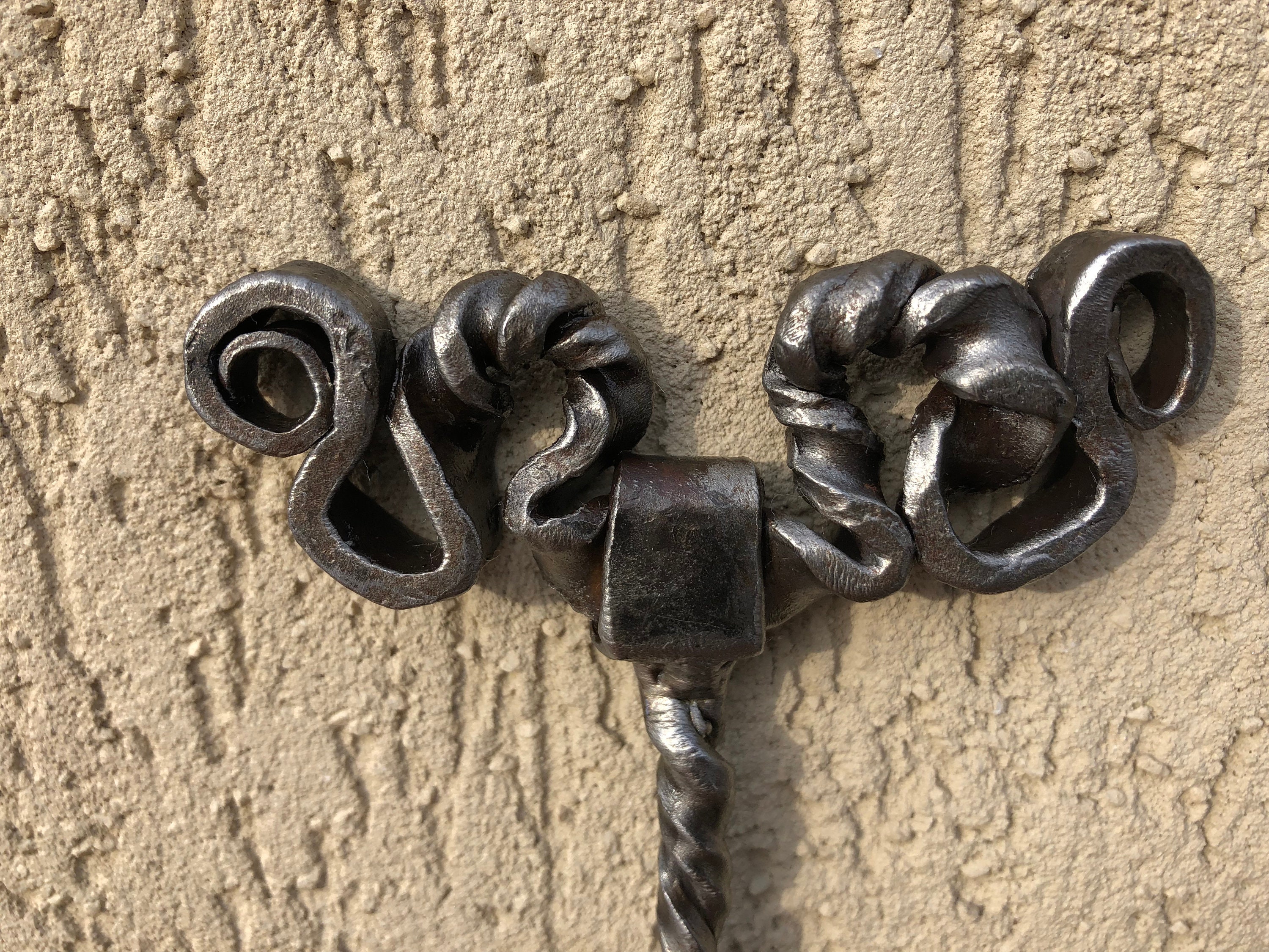 Iron Anniversary Gift for Him Wrought Iron Corkscrew Hand | Etsy